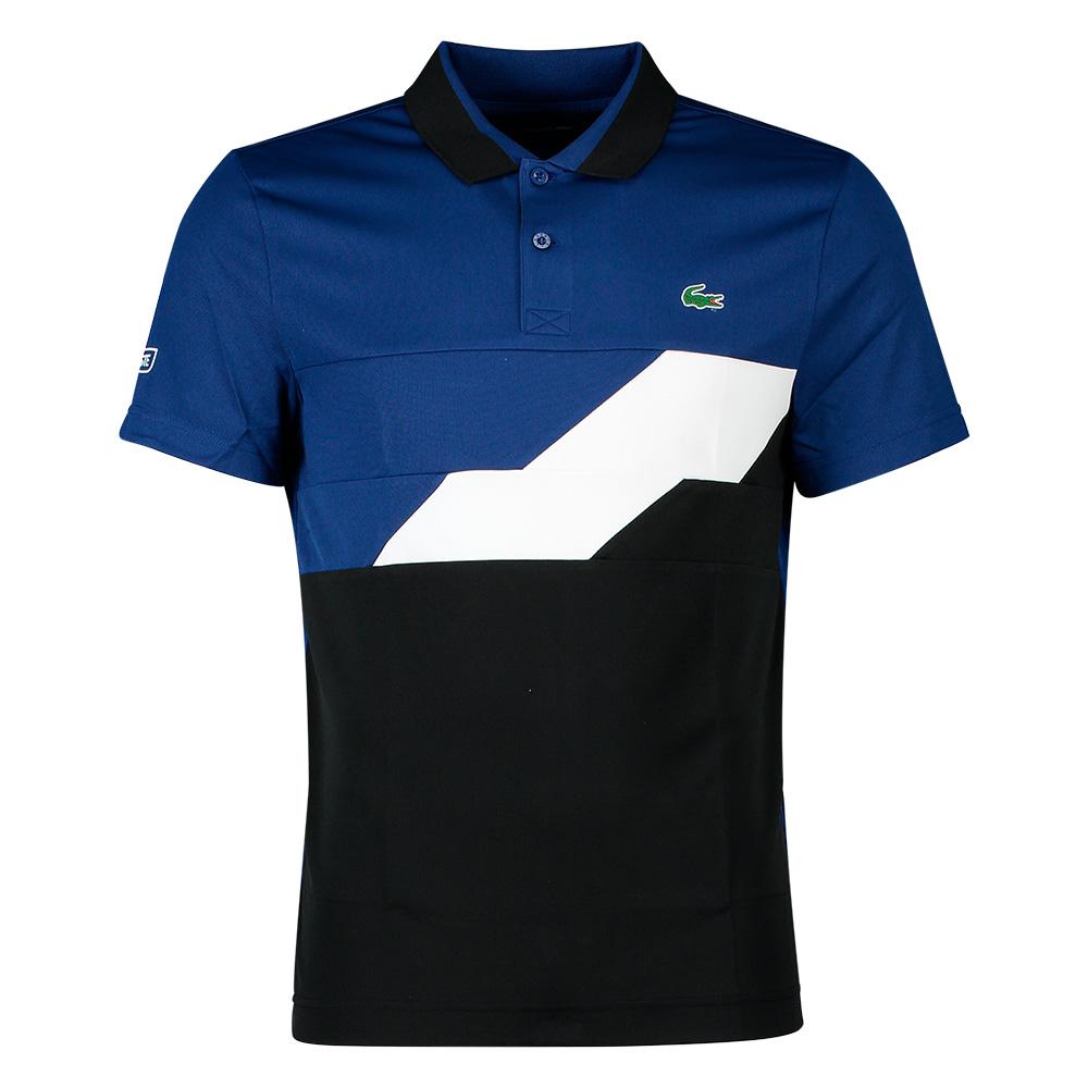 Lacoste POLO TENNIS SPORT EN PIQUÉ TECHNIQUE À BANDES COLO INKWELL ...